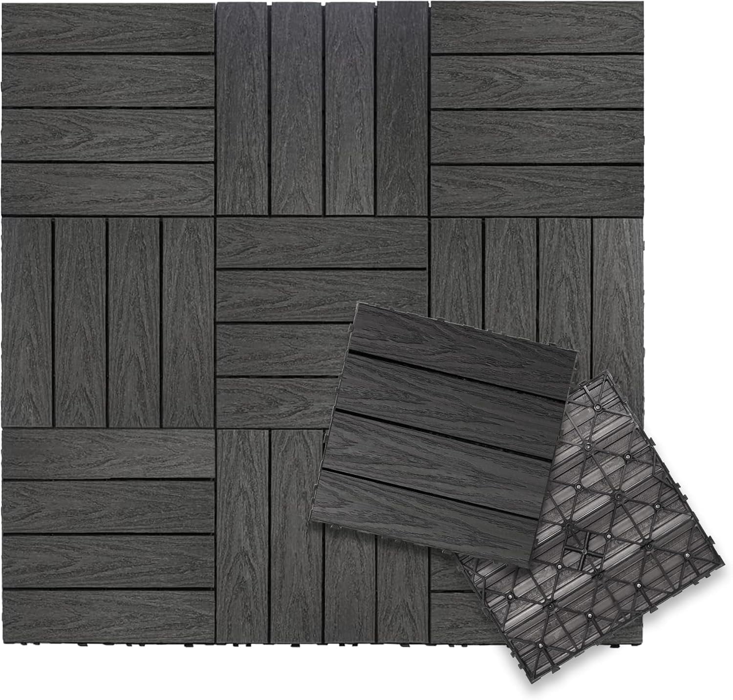 UltraShield Naturale 1 ft. x 1 ft. Quick Deck Outdoor Composite Deck ...