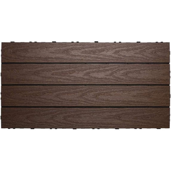 UltraShield Naturale 1 ft. x 2 ft. Quick Deck Outdoor Composite Deck ...