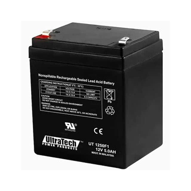 UltraTech Power Products 1250F1 12 Volt 5.0 Ah Sealed Lead Acid Battery ...