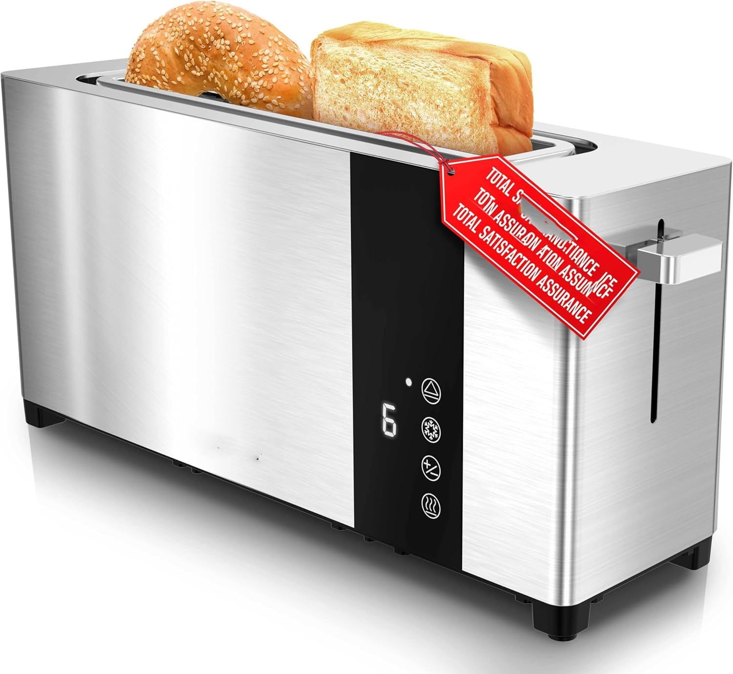 UltraToast Full Stainless Steel Toaster 2 Slice, Long Extra-Wide Slots ...