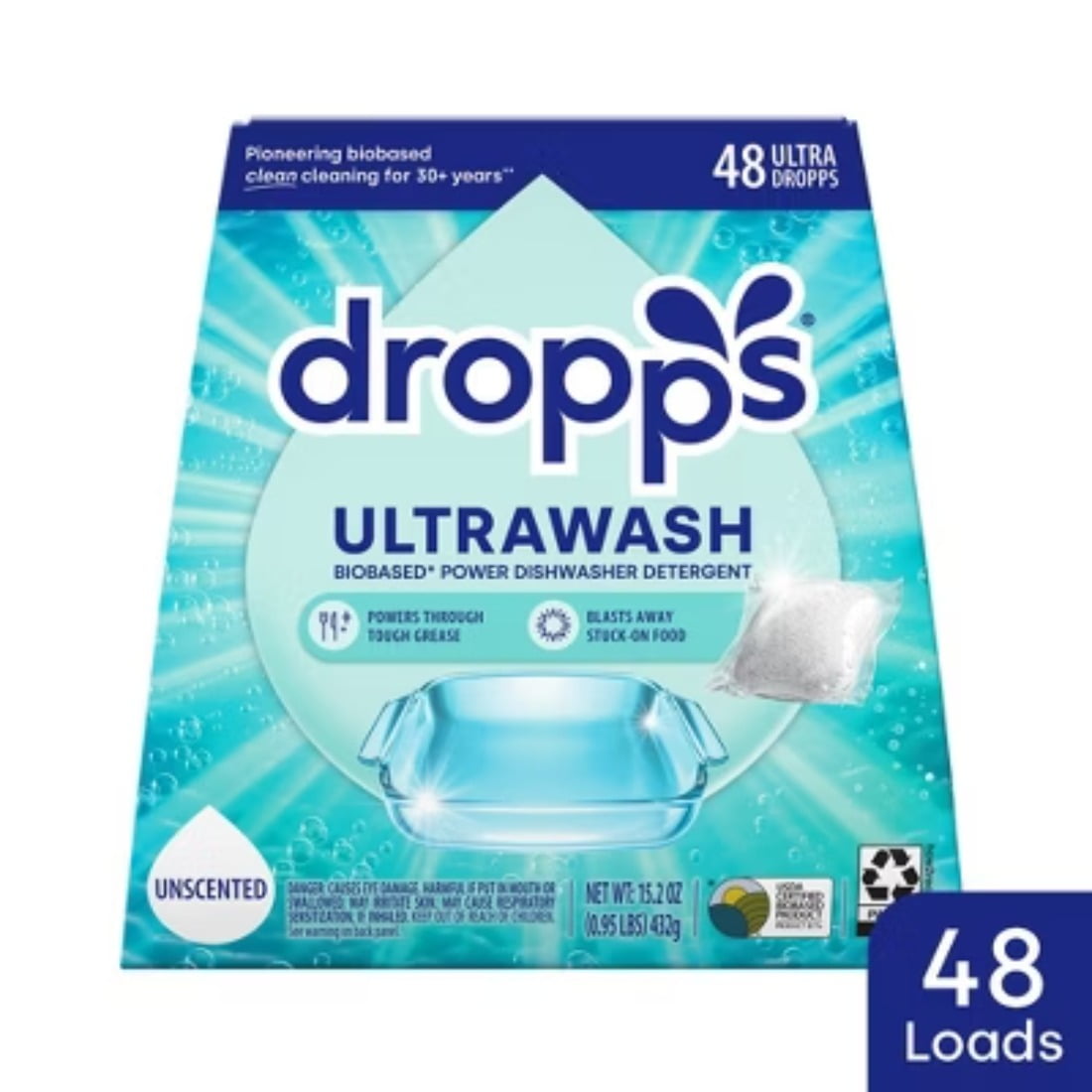 UltraWash Biobased Dishwasher Detergent Pods - Unscented - 15.2oz/48ct ...