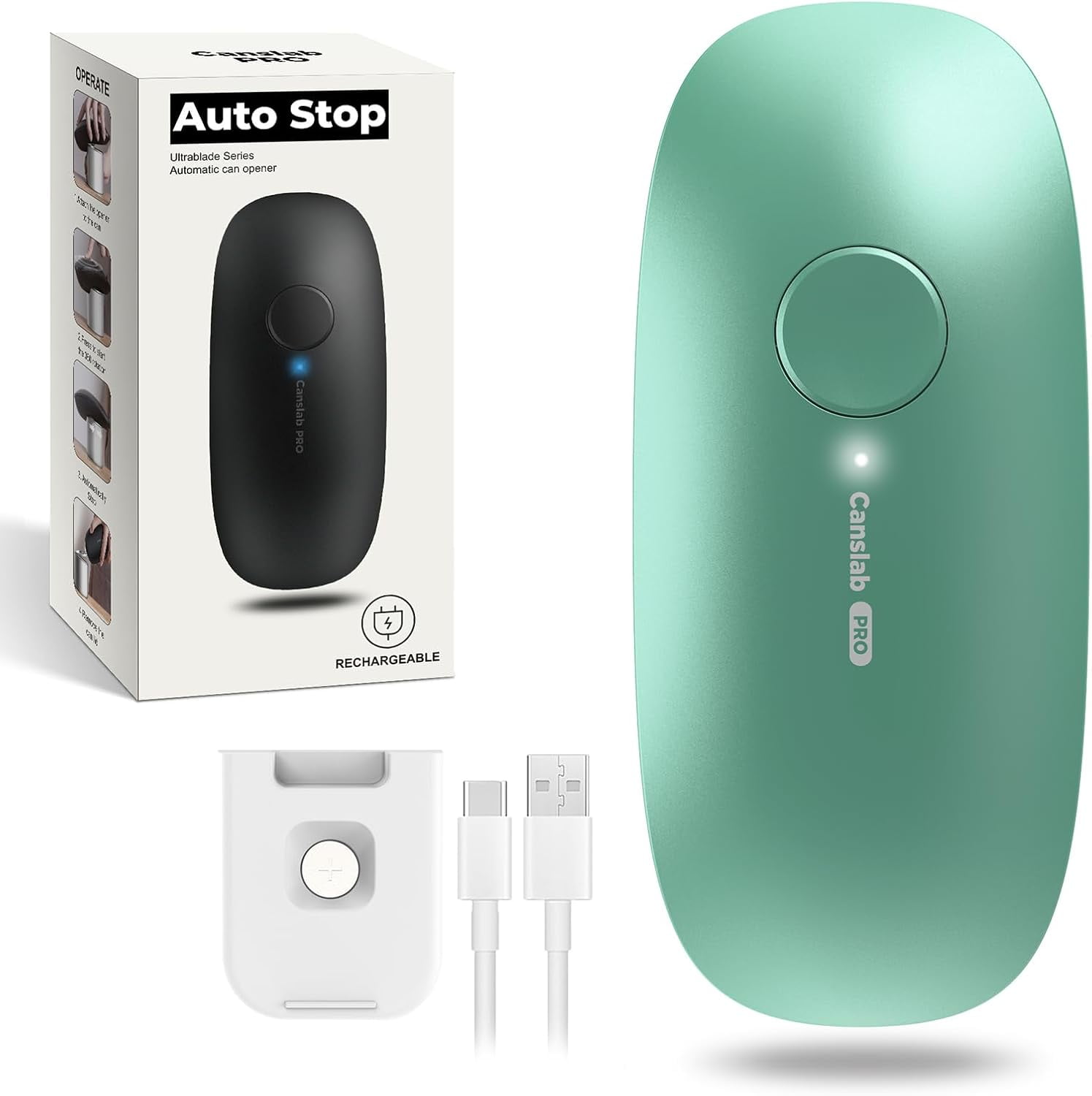 Ultrablade PRO Auto Stop Can Opener - Rechargeable Electric Can Opener ...