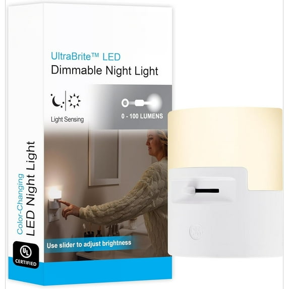 Ultrabrite LED Night Light (1 Pack, Model 45125) - Dimmable 100 Lumens ...