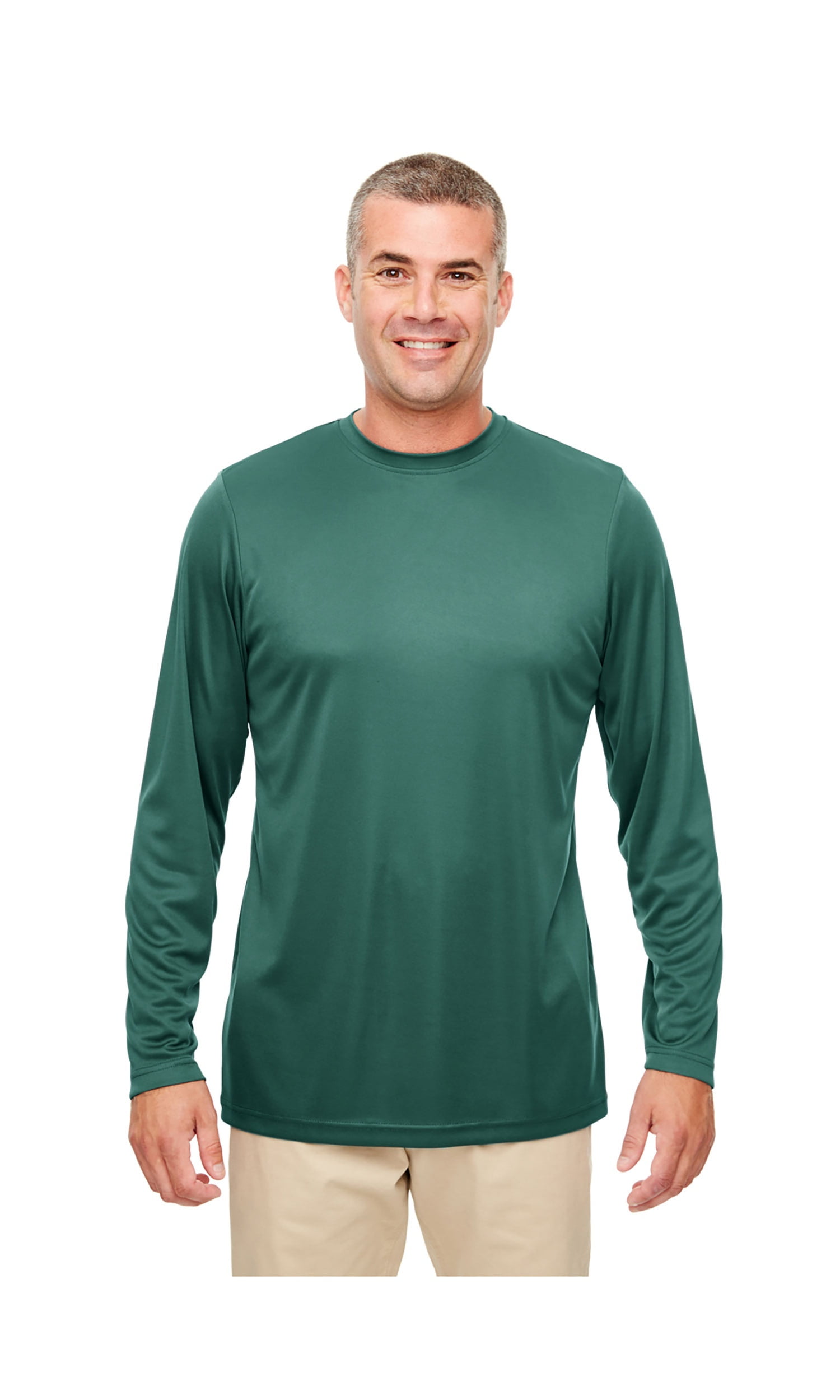 Ultraclub 8622 Men'S Cool & Dry Performance Long Sleeve Top - Walmart.com