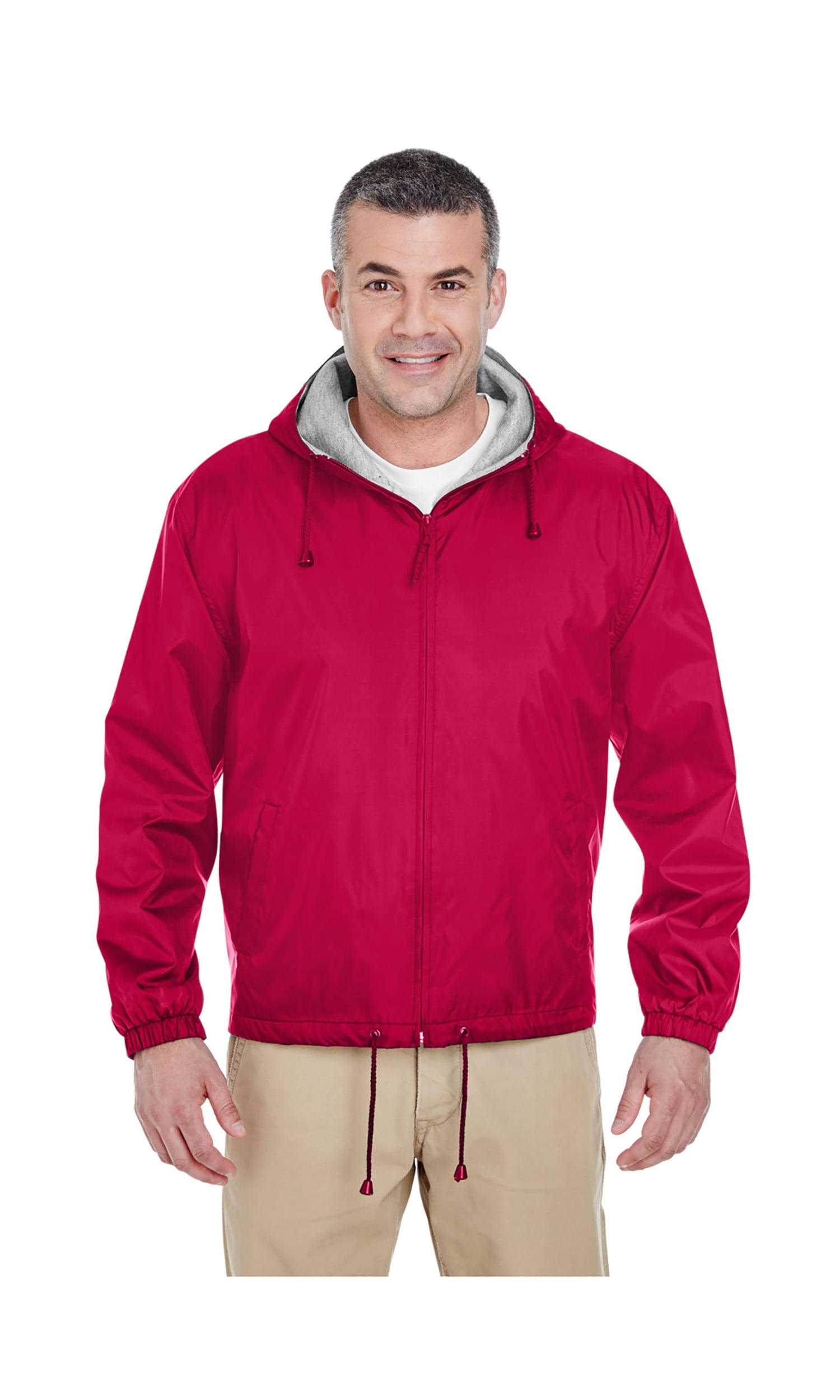 Ultraclub 8915 Adult Fleece-Lined Hooded Jacket - Walmart.com