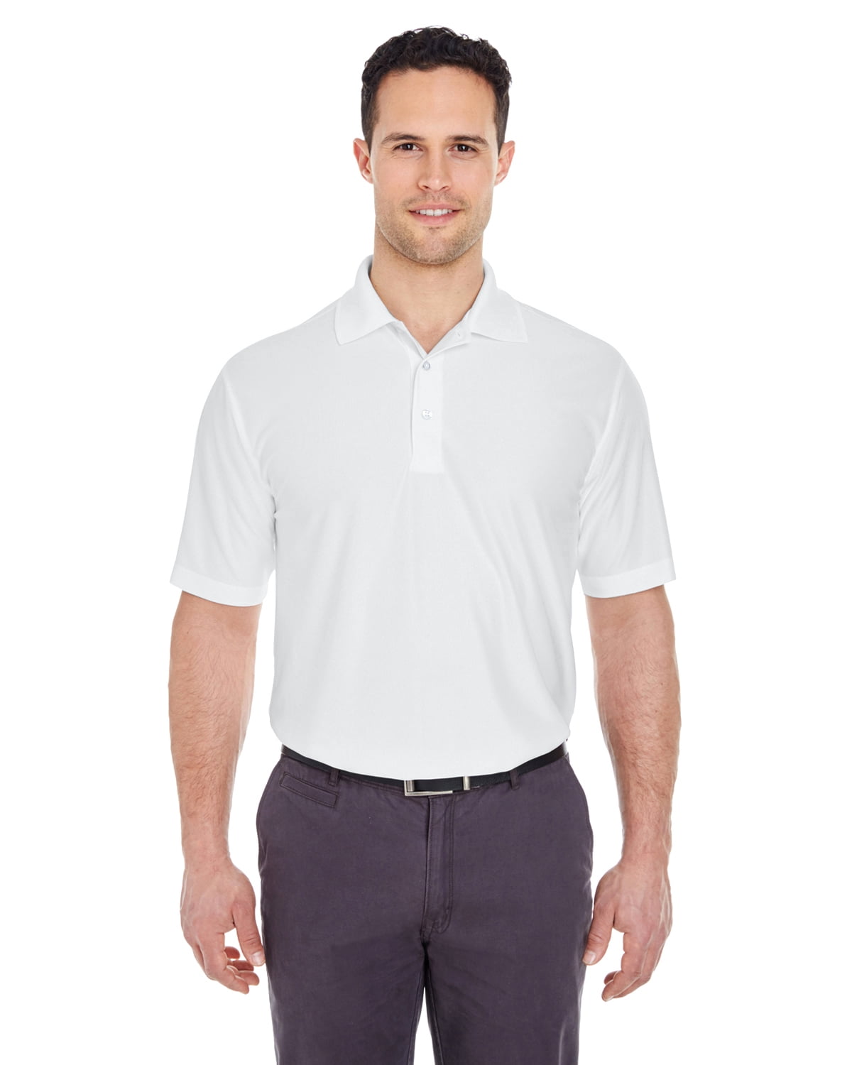 ULTRACLUB 8415 MEN'S COOL & DRY ELITE PERFORMANCE POLO, WHITE, S, Pack ...