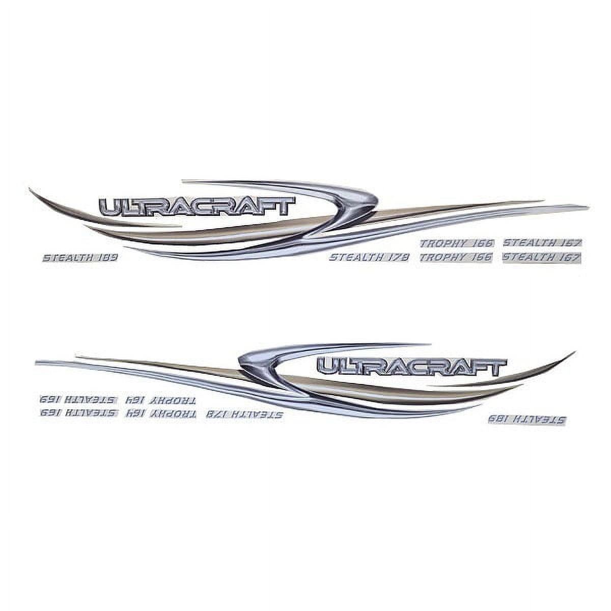 Ultracraft Boat Decals | Stealth / Trophy Logo Stickers (Kit) - Walmart.com