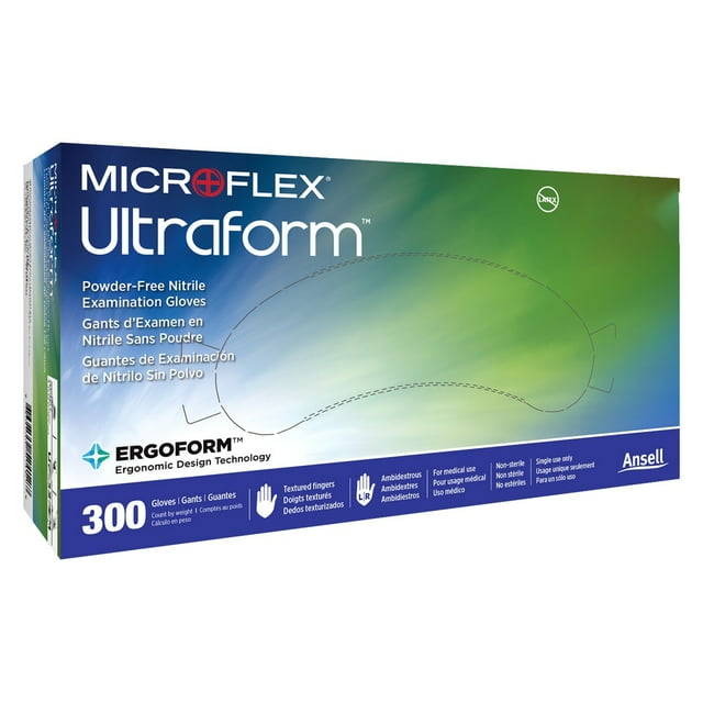 Ultraform Disposable Nitrile Exam Glove Standard Cuff Length LARGE UF ...