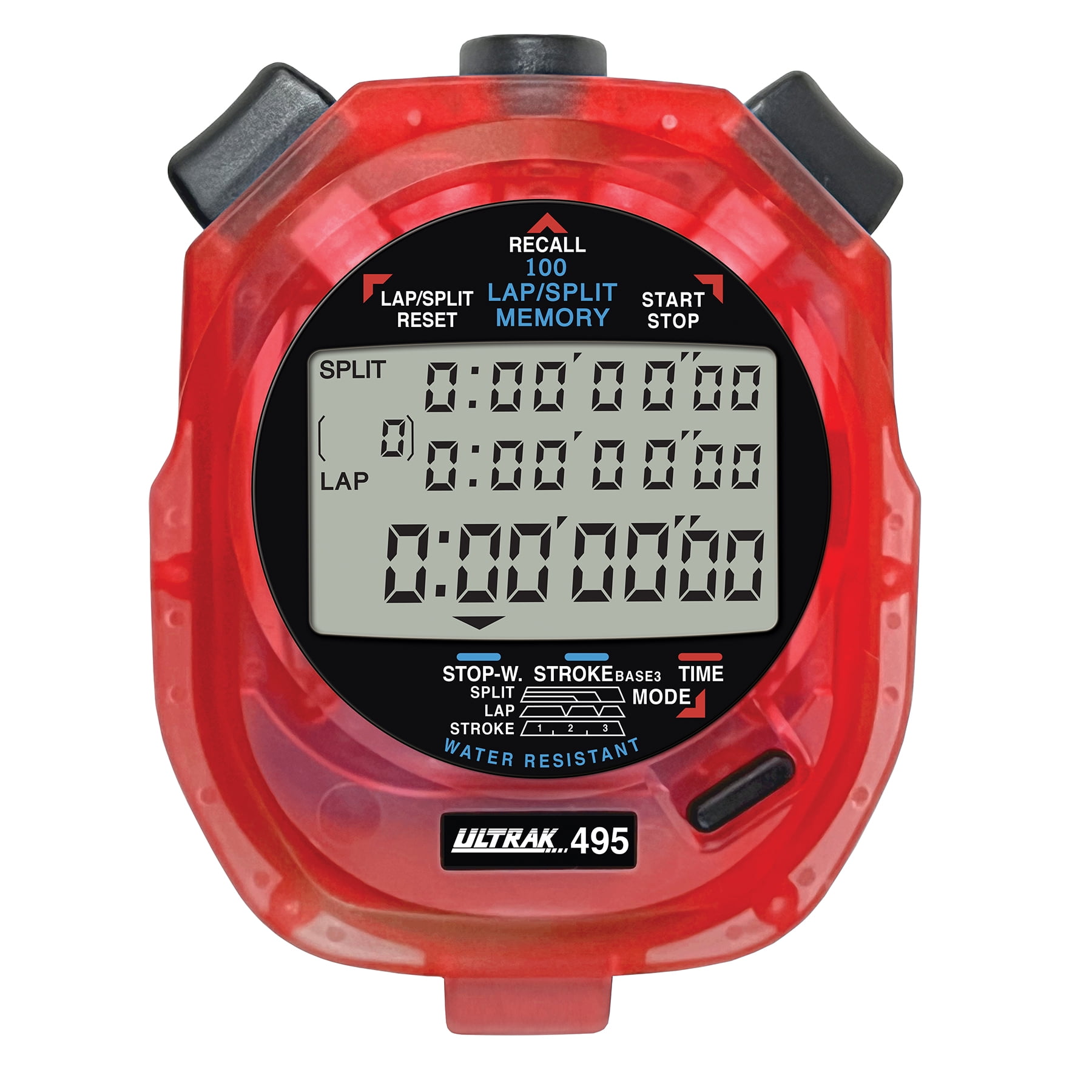 ULTRAK 495 100 Memory Stopwatch, Red - Walmart.com
