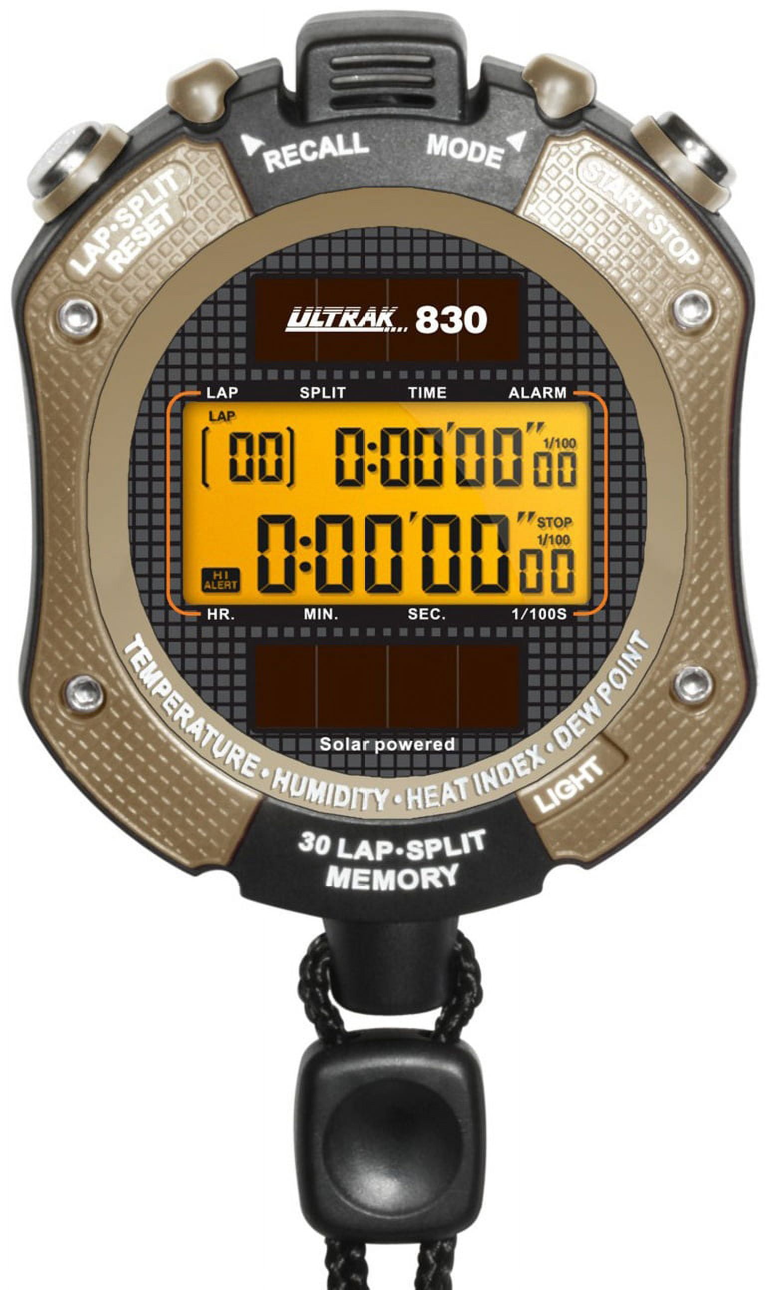 Ultrak 830 Solar Powered Heat Index Stopwatch - Walmart.com