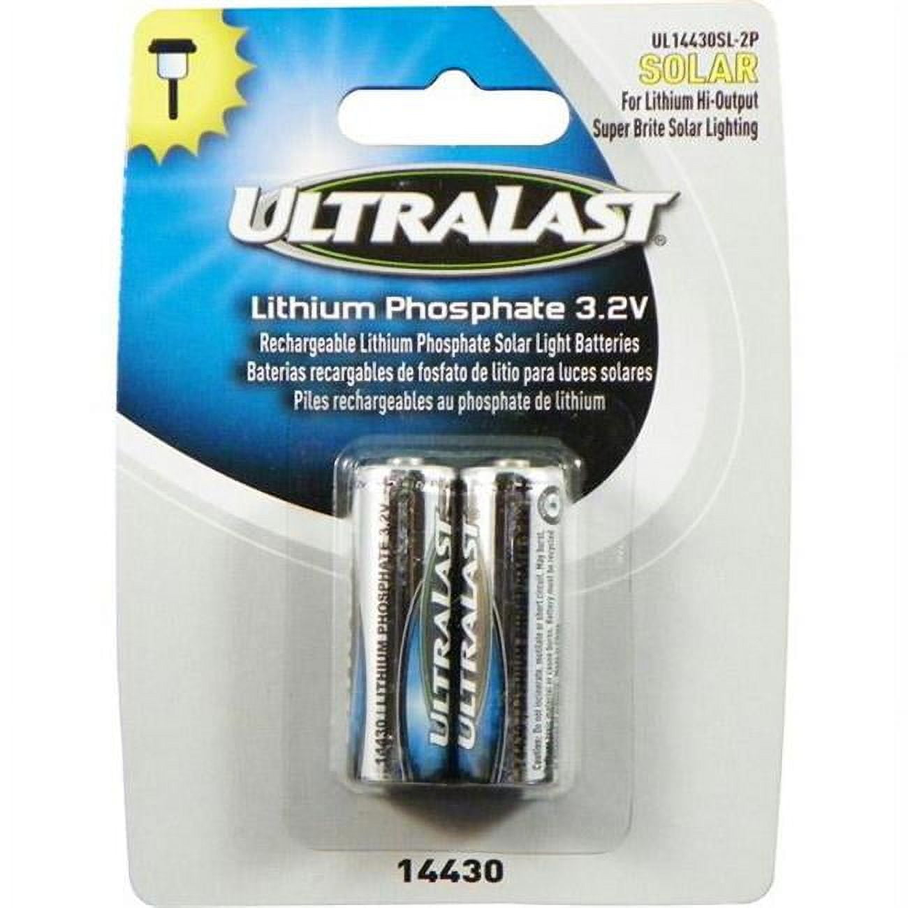 Ultralast Lithium Phosphate Rechargeable Batteries for 3.2 Volt Outdoor ...