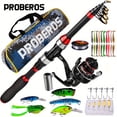 Ultralight Carbon Fishing Rod Set with Spinning Wheel and Long Cast ...