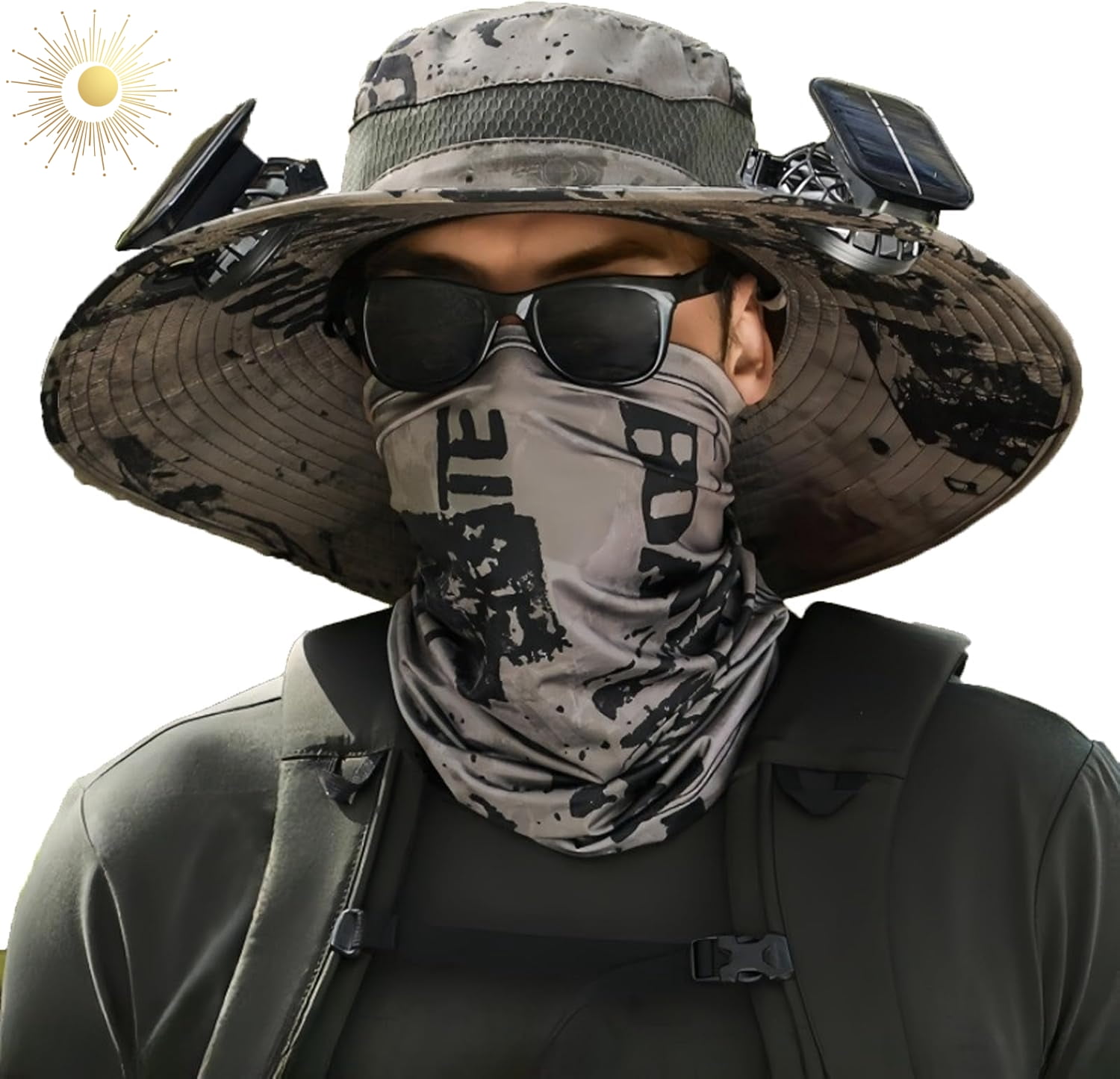 Ultralight Solar Fan Sun Hat, Ultralight Wide Brim Solar-Powered & USB ...