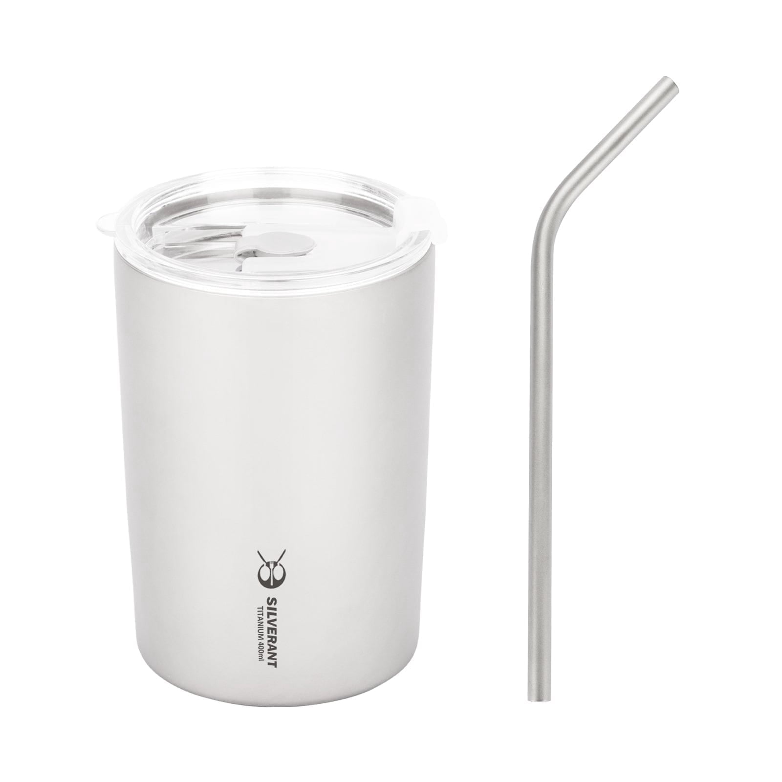 SilverAnt Outdoors Ultralight Titanium Double-Wall Coffee Cup, 400ml/14 ...