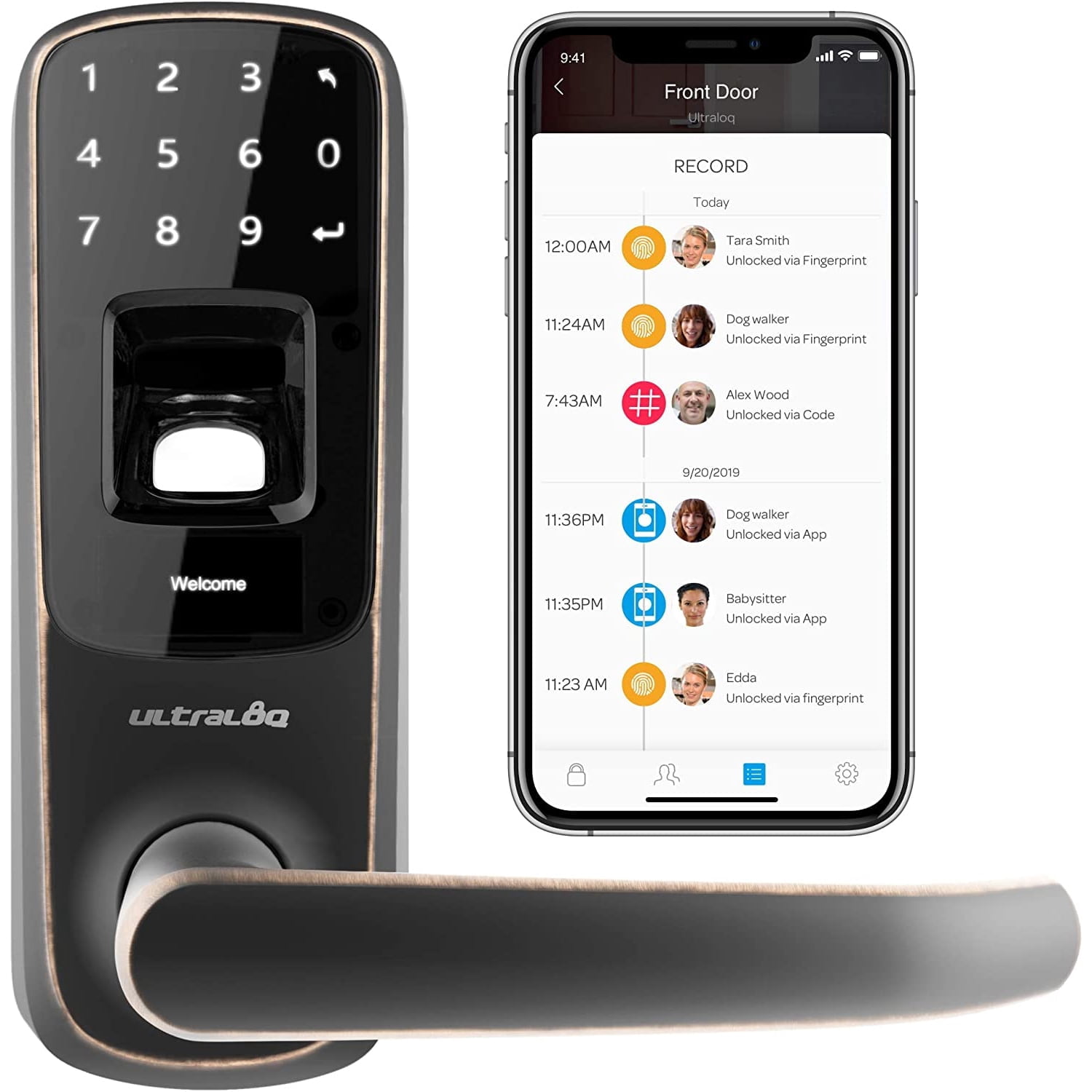 Open Box Ultraloq UL3 BT AB Bluetooth Enabled Fingerprint and ...