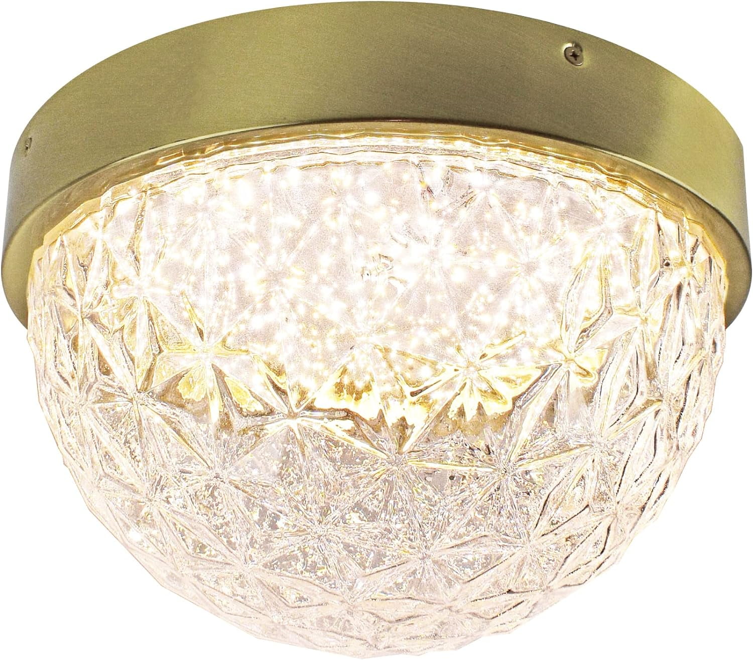 Ultralux 11 Inch Classic Brushed Gold LED Ceiling Light Fixtures ...