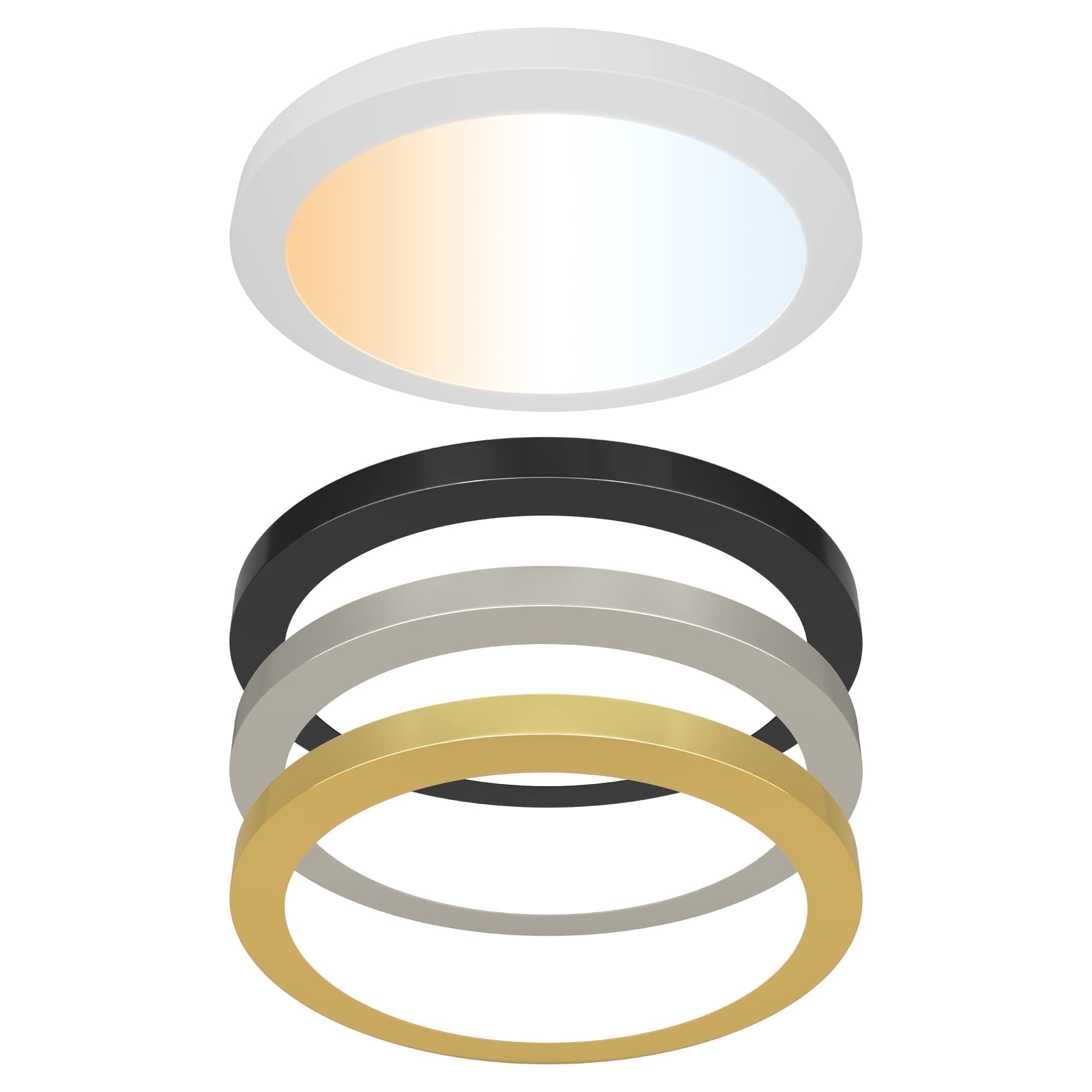 ULTRALUX LED Flush Mount Ceiling Light 12” (1 Pack) - Edgelit, Dimmable ...