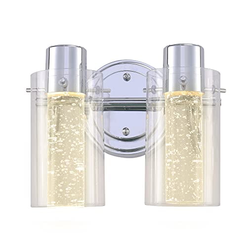 Ultralux Bubble Glass Integrated LED Vanity Light - Wall Mounted, TRIAC ...