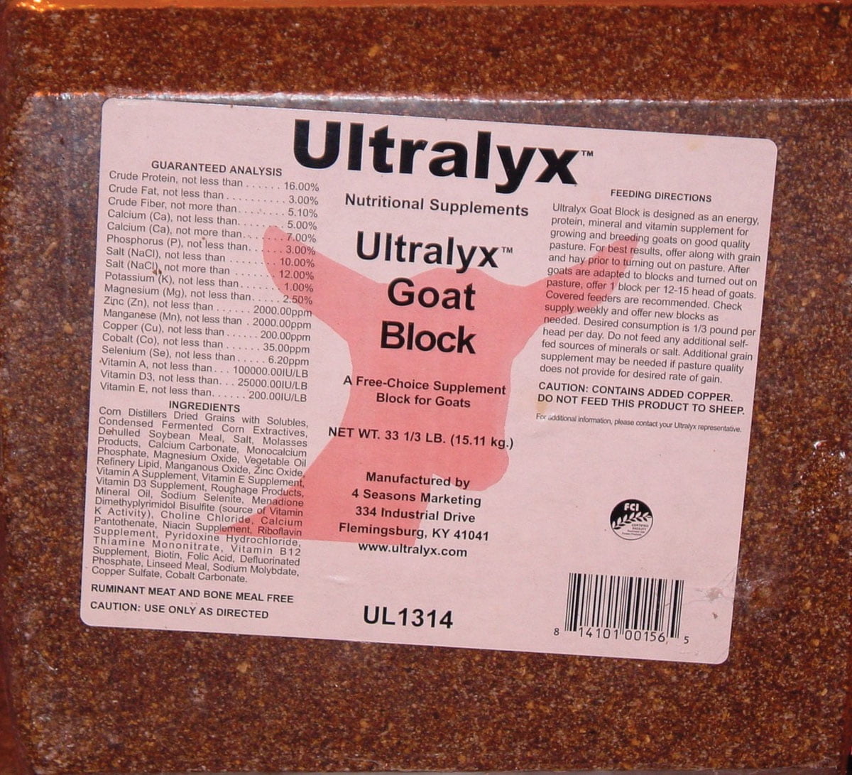 ULTRALYX ULTRAPRO GOAT PROTEIN BLOCK - Walmart.com