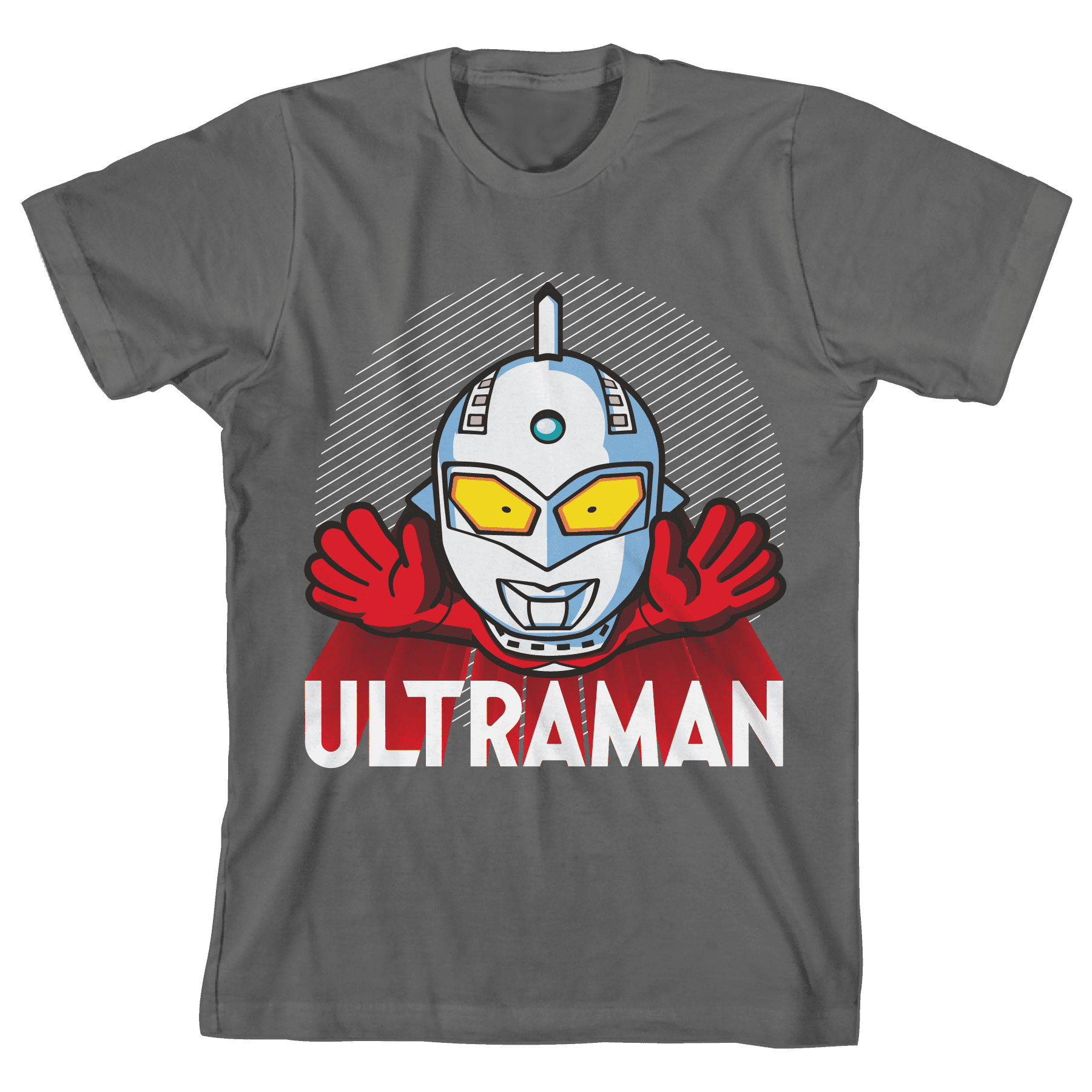 Ultraman Chibi Flying Ultraman Youth Charcoal Short Sleeve Crew Neck ...
