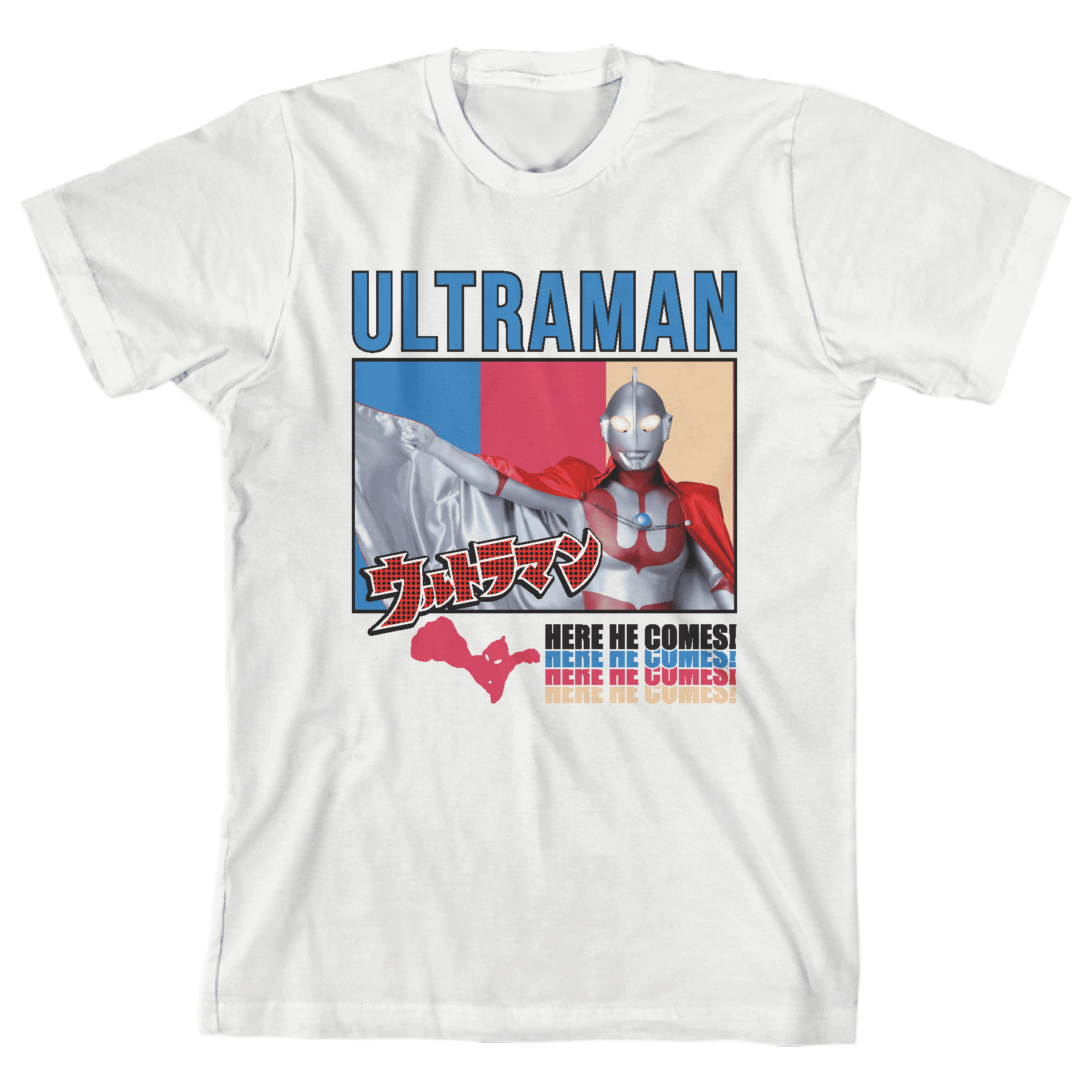 Ultraman Portraits Youth White Short Sleeve Crew Neck Tee-Medium ...
