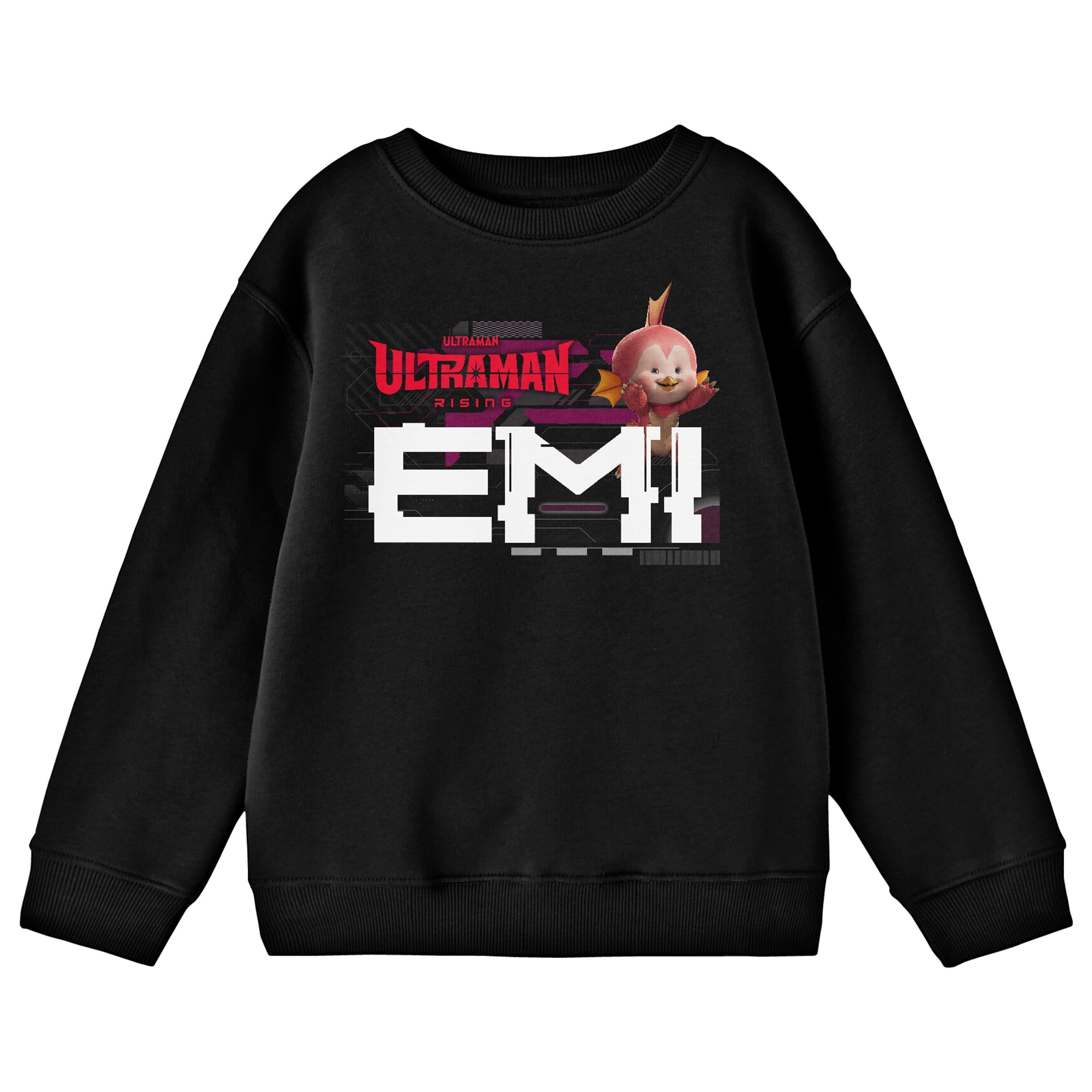 Ultraman Rising Emi Youth Black Crew Neck Long Sleeve Sweatshirt -Small ...