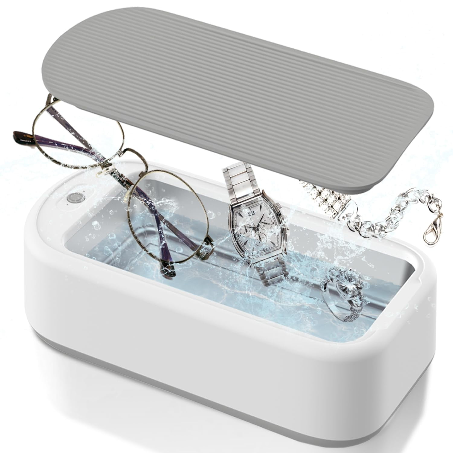 UltrasoniJewelry Cleaner, 40W 640ML Portable Household Professional Ultrasonic Eyeglasses ...