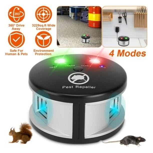 Ultrasonic 360° Electronic Control Pest Rat Cat Mice Rodent Repeller - Walmart Business Supplies