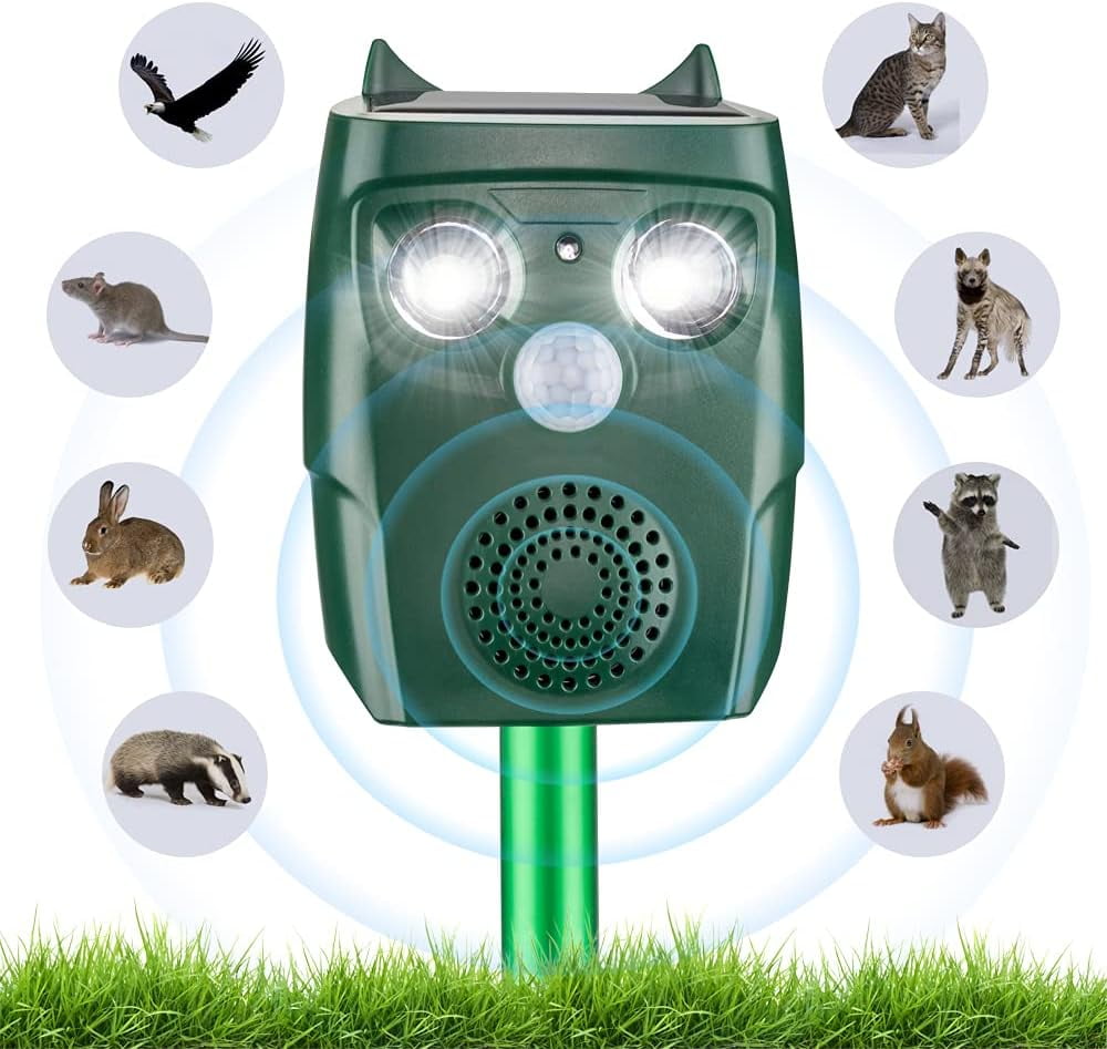 Ultrasonic Animal Repellent, Outdoor Animal Deterrent with Motion ...