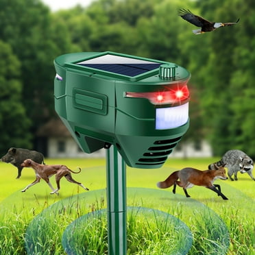 Ultrasonic Animal Repeller Solar Powered Squirrel Repeller Motion ...