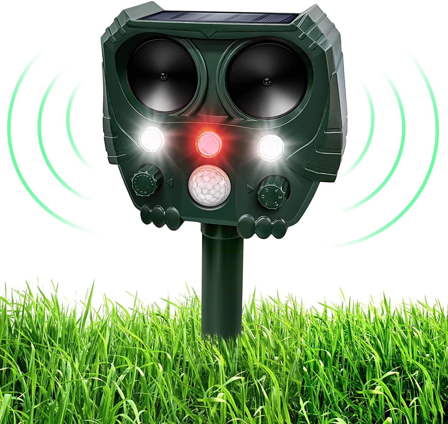 Ultrasonic Animal Repeller, Solar Animal Deterrent with Motion Sensor ...