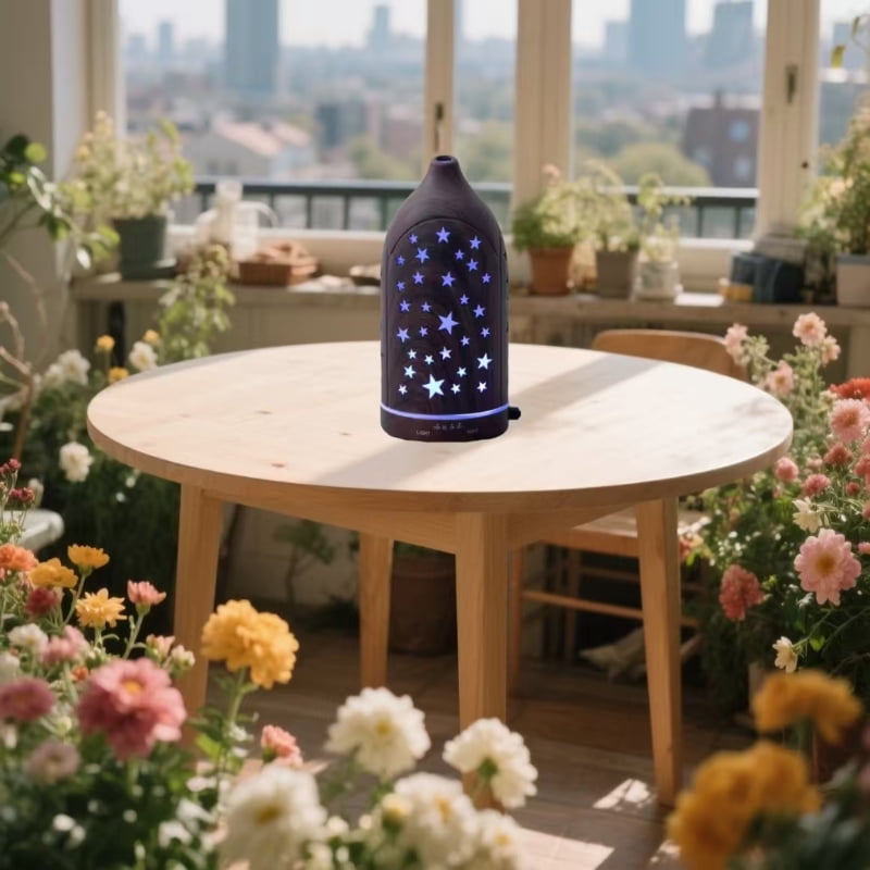 Ultrasonic Aroma Diffuser with 7 Color LED for Essential Oil Relaxation ...