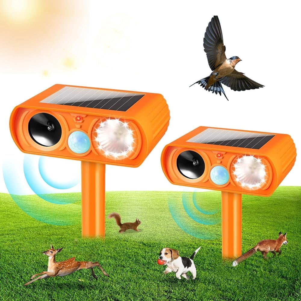 Ultrasonic Cat Deterrent, Solar DHF10 Powered Deterrent with Motion ...