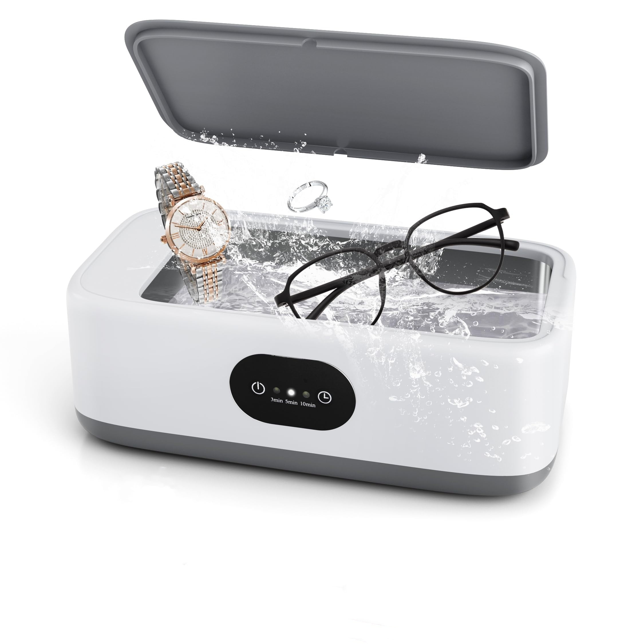 Ultrasonic Cleaner, 22oz 48KHz Portable Professional Ultrasonic Jewelry ...