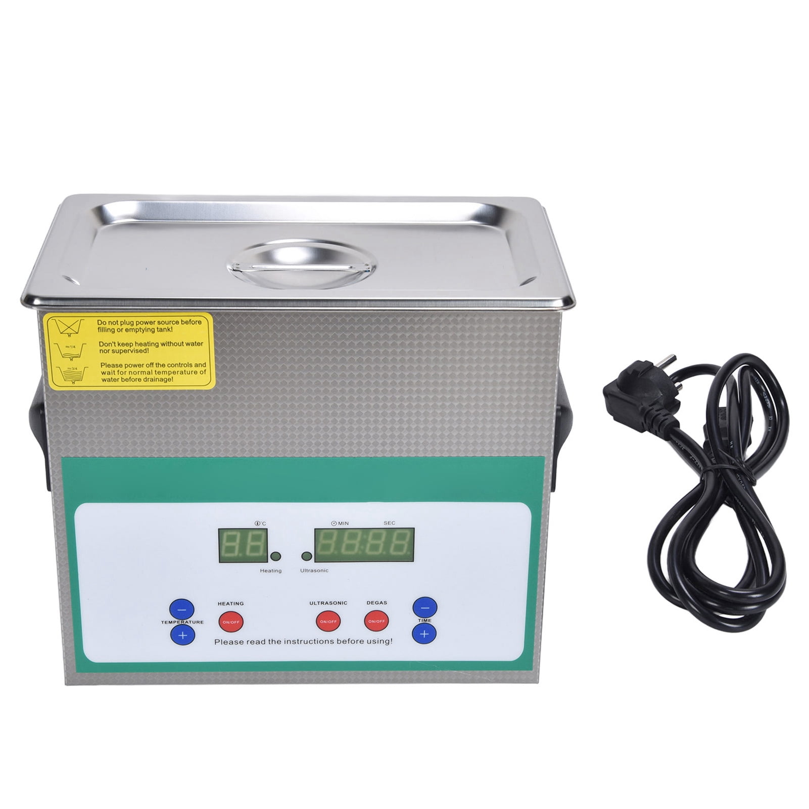 Ultrasonic Cleaner Sonic Cleaning Machine 3.2L 120W Digital Timer for ...