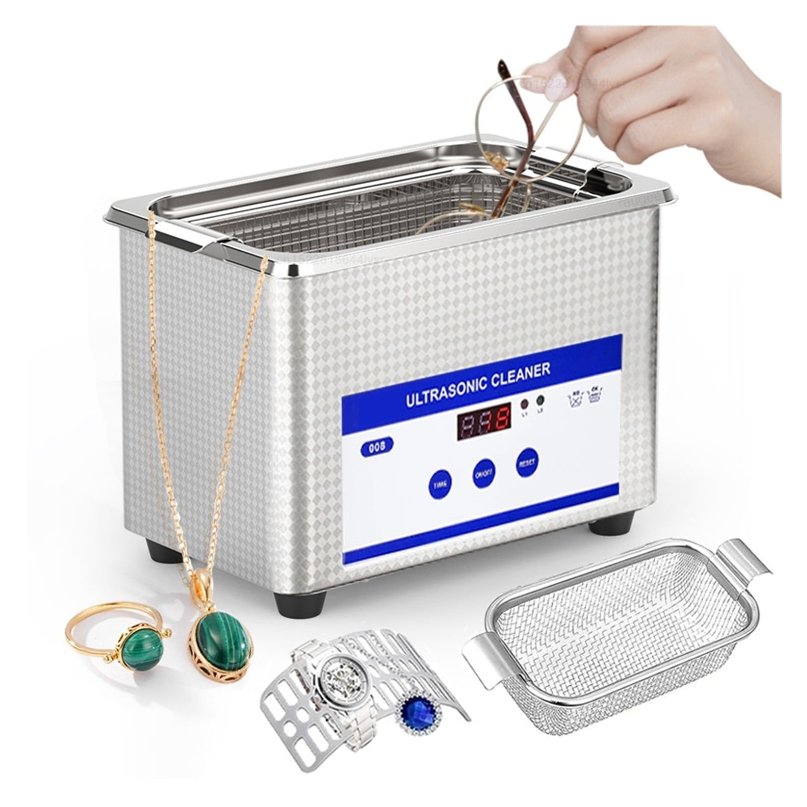 Ultrasonic Cleaner Ultrasound Glasses Jewelry Cleaner 40KHZ High ...