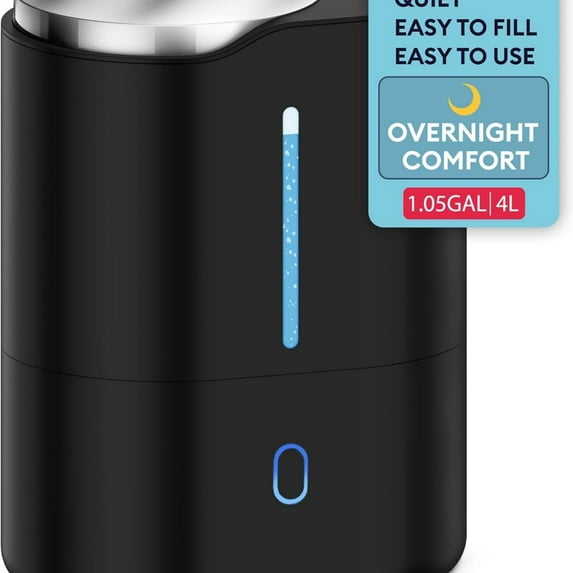 Ultrasonic Cool Mist Humidifier for Bedroom, Large Rooms, Home, 4L ...