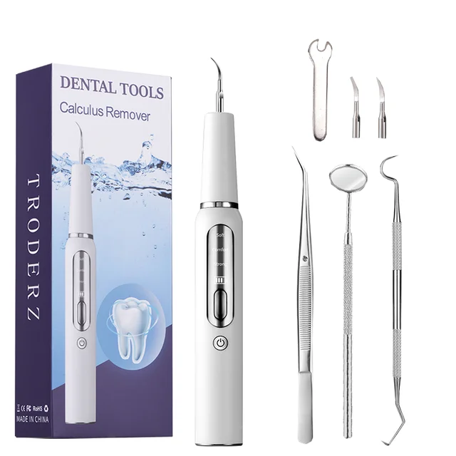 Ultrasonic Dental Scaler For Teeth Tartar Stain Tooth Calculus Remover ...