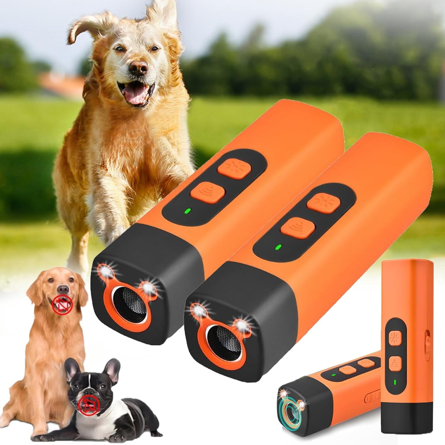 Ultrasonic Dog Bark Deterrent Device, Humane & Effective Dog Repeller ...