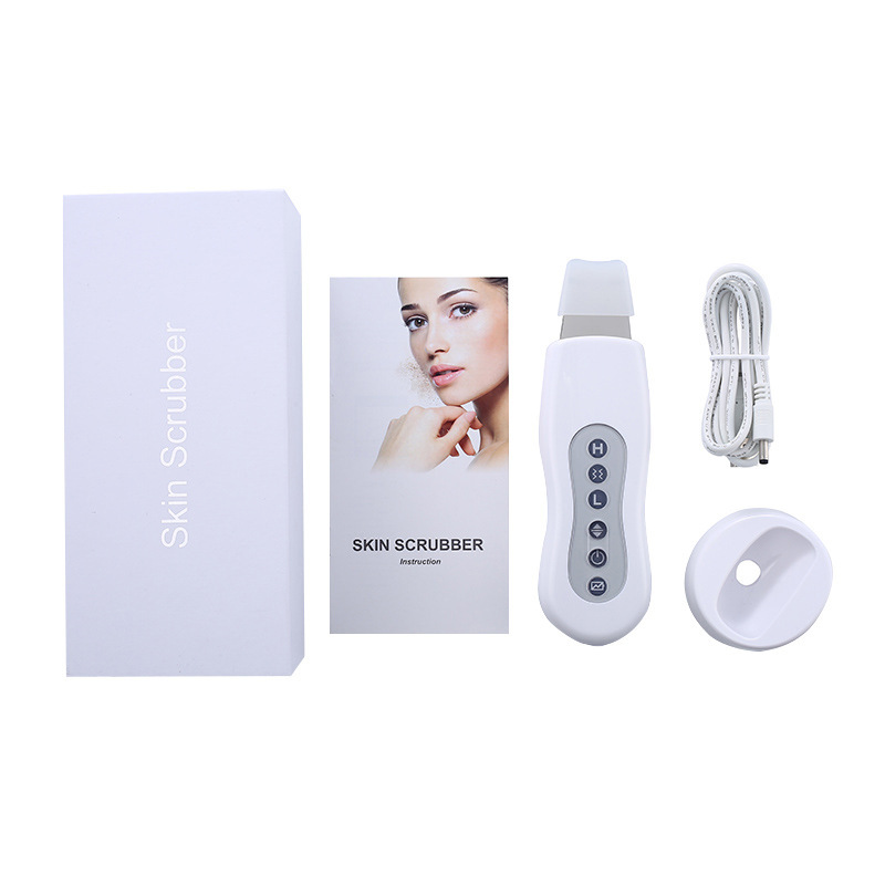 Ultrasonic Face Cleaner Skin Scrubber Ultrasound Vibration Massager ...