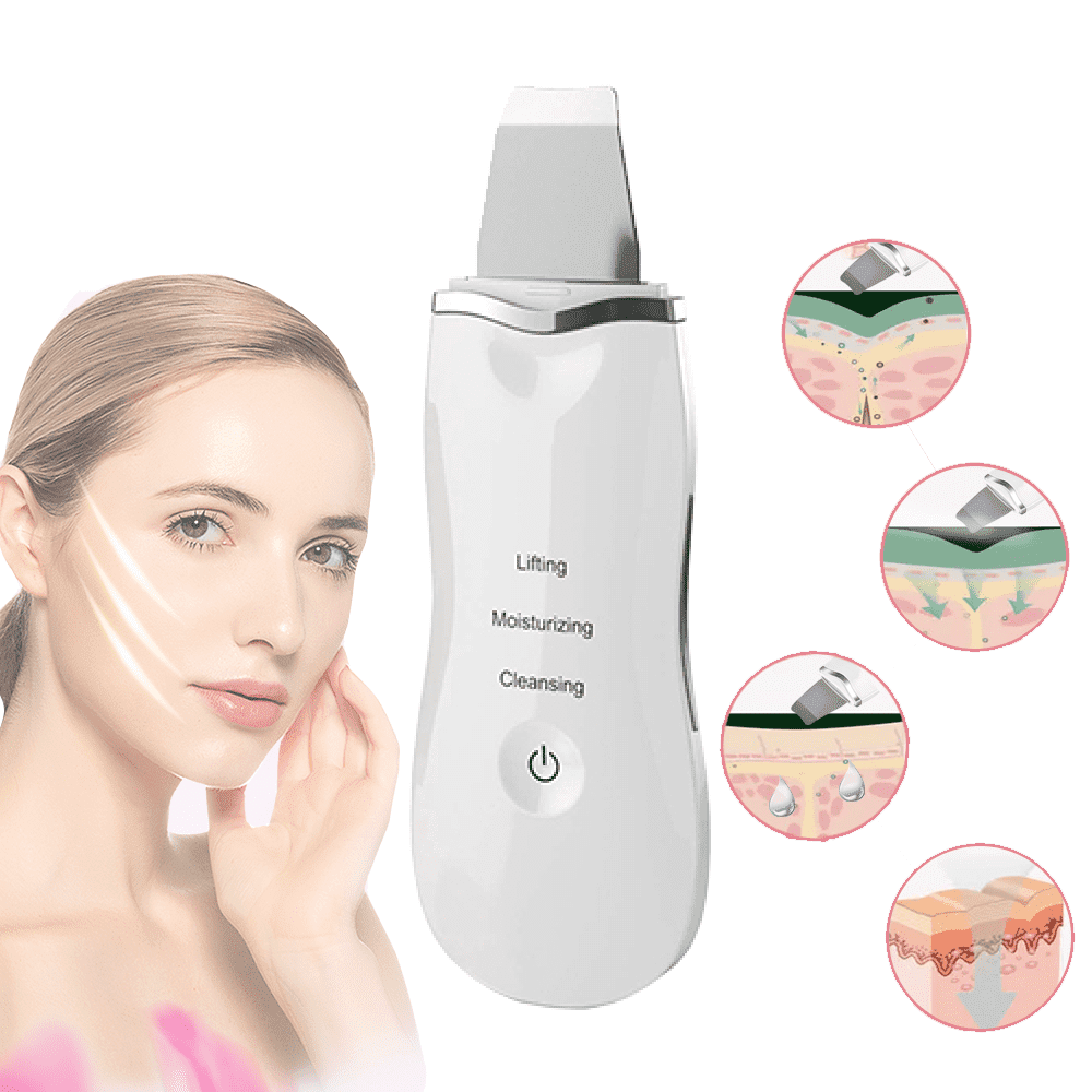 Ultrasonic Face Skin Scrubber Facial Cleaner Skin Peeling Blackhead ...