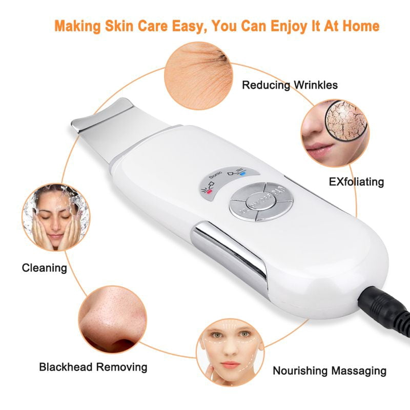 Ultrasonic Face cleaning Skin Scrubber Massage Machine - Walmart.com