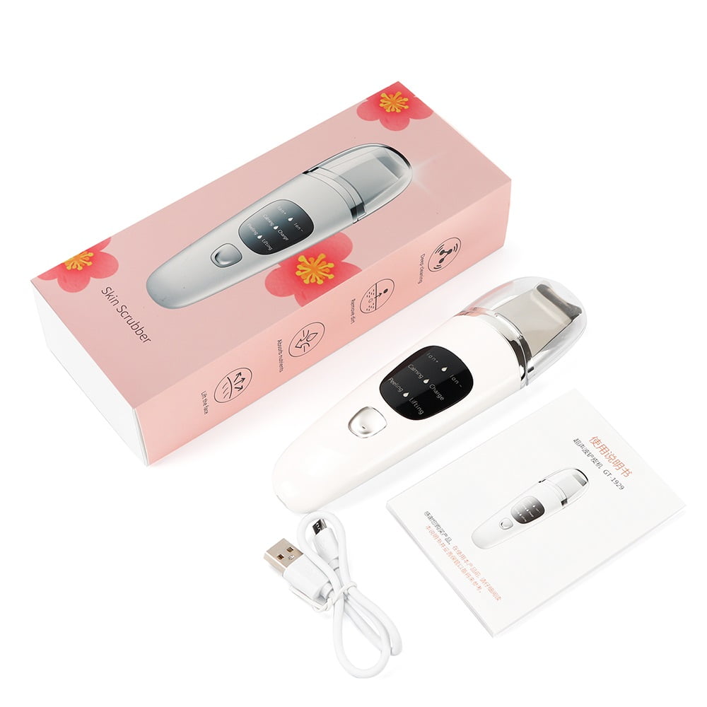 Ultrasonic Facial Skin Scrubber Ion Deep Face Cleaning Peeling ...