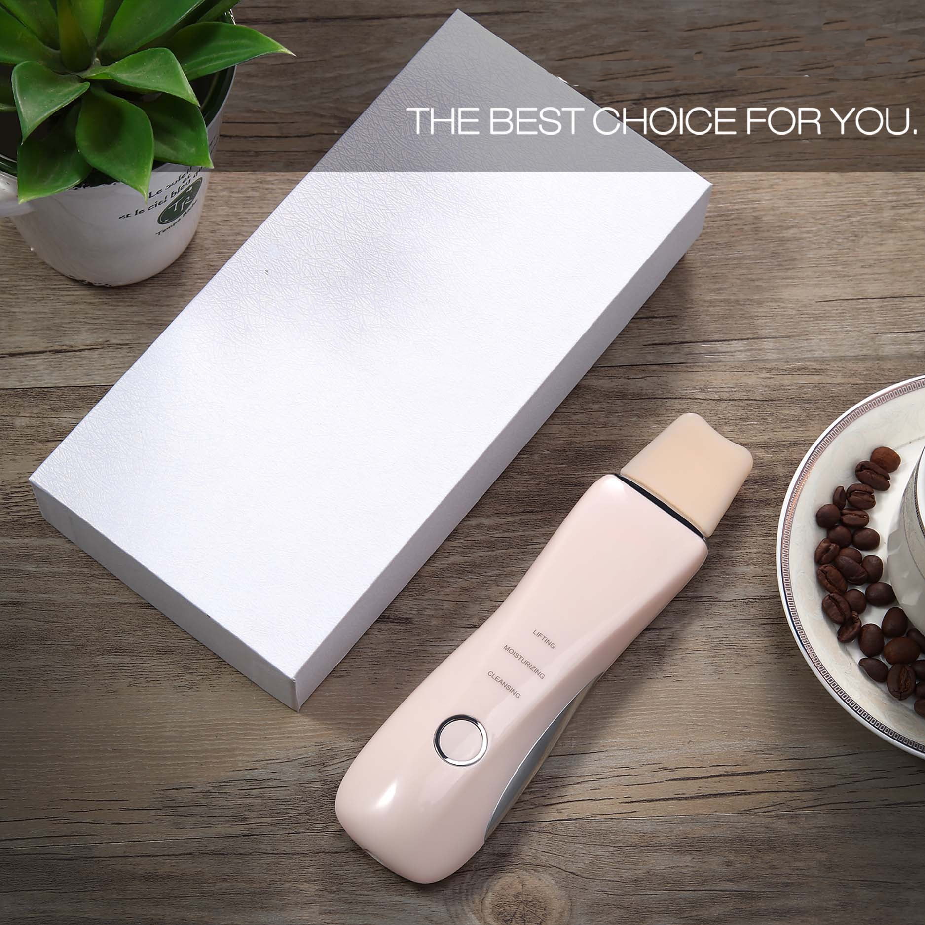 Ultrasonic Facial Skin Scrubber Skin Spatula Blackhead Acne Removal ...