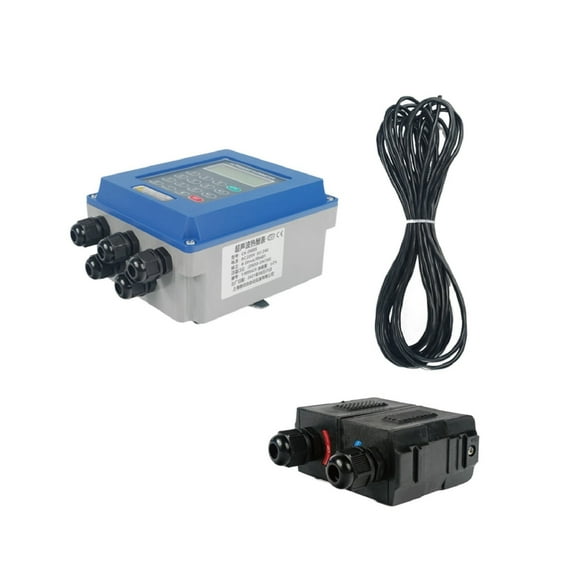 Ultrasonic Flow Meter Wall-Mounted Clamp-On Non-Invasive Digital Liquid ...