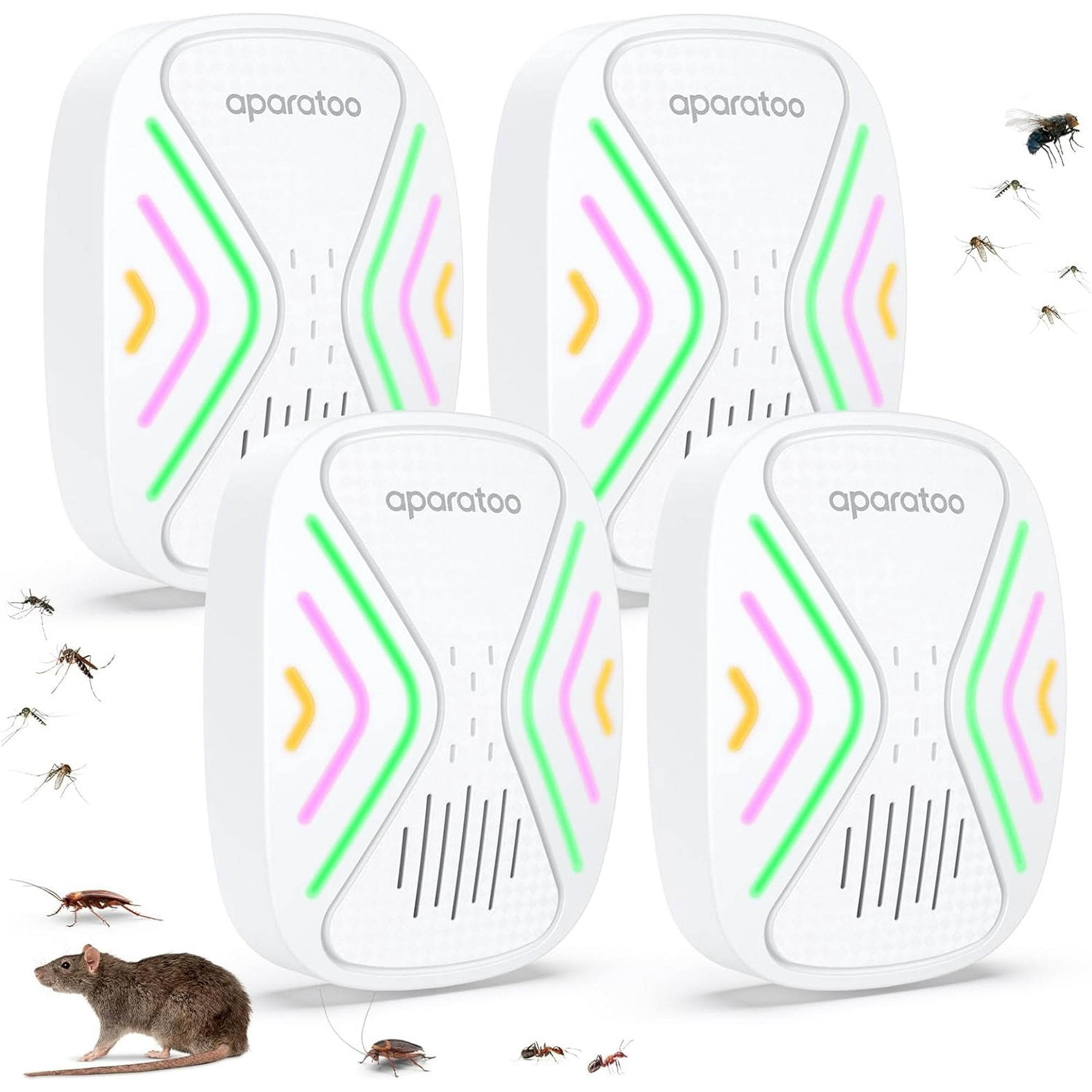 Ultrasonic Insect Repellent, 4 Pack Plug-in Electronic Insect Repellent ...