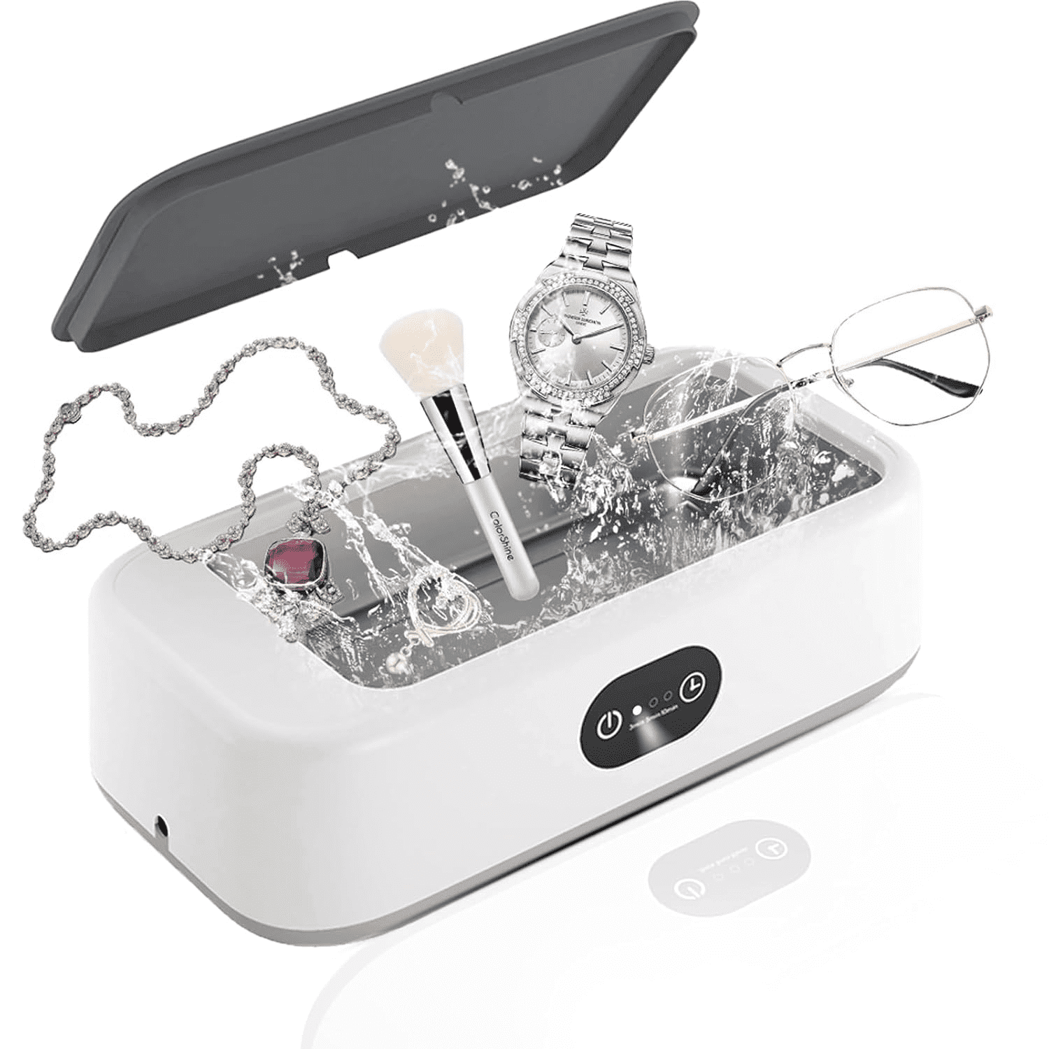 Kailwokk Ultrasonic Jewelry Cleaner,3 Time Modes 50KHz 21OZ Ultrasonic ...