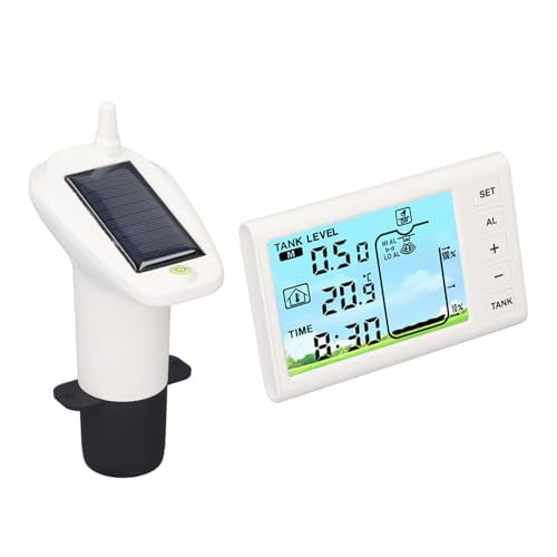 Ultrasonic Level Sensor Meter Indicator Water Tank Liquid Depth Gauge ...