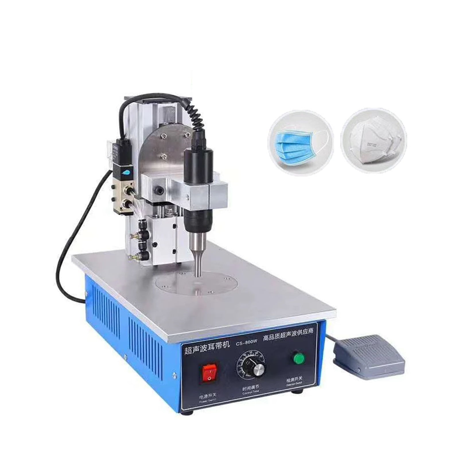 Ultrasonic Mask Ear Band Spot Welding Machine Edge Banding Machine Tool ...