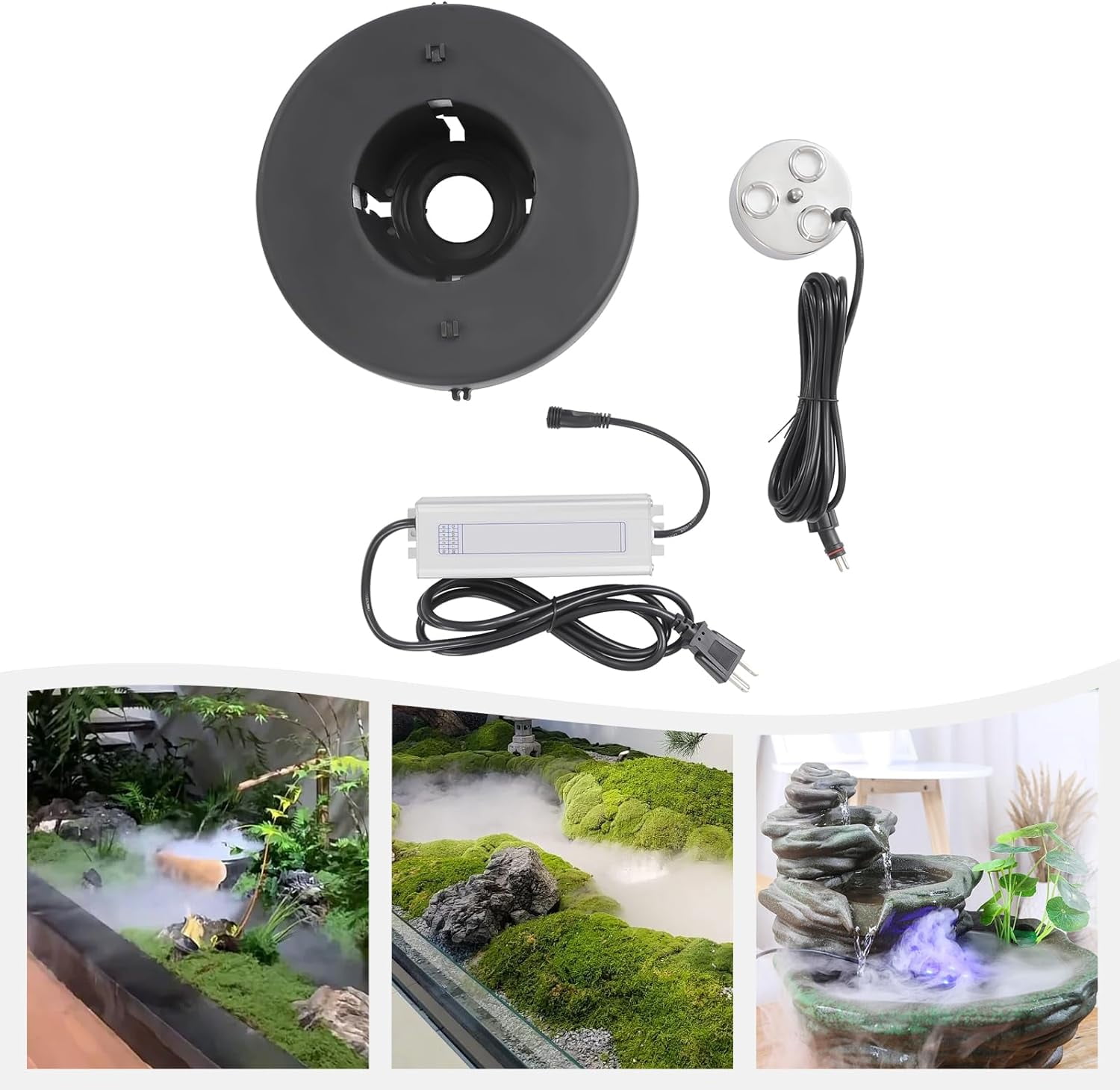 Ultrasonic Mist Maker 3 Head Ultrasonic Fogger Mist Maker Air-cooled ...